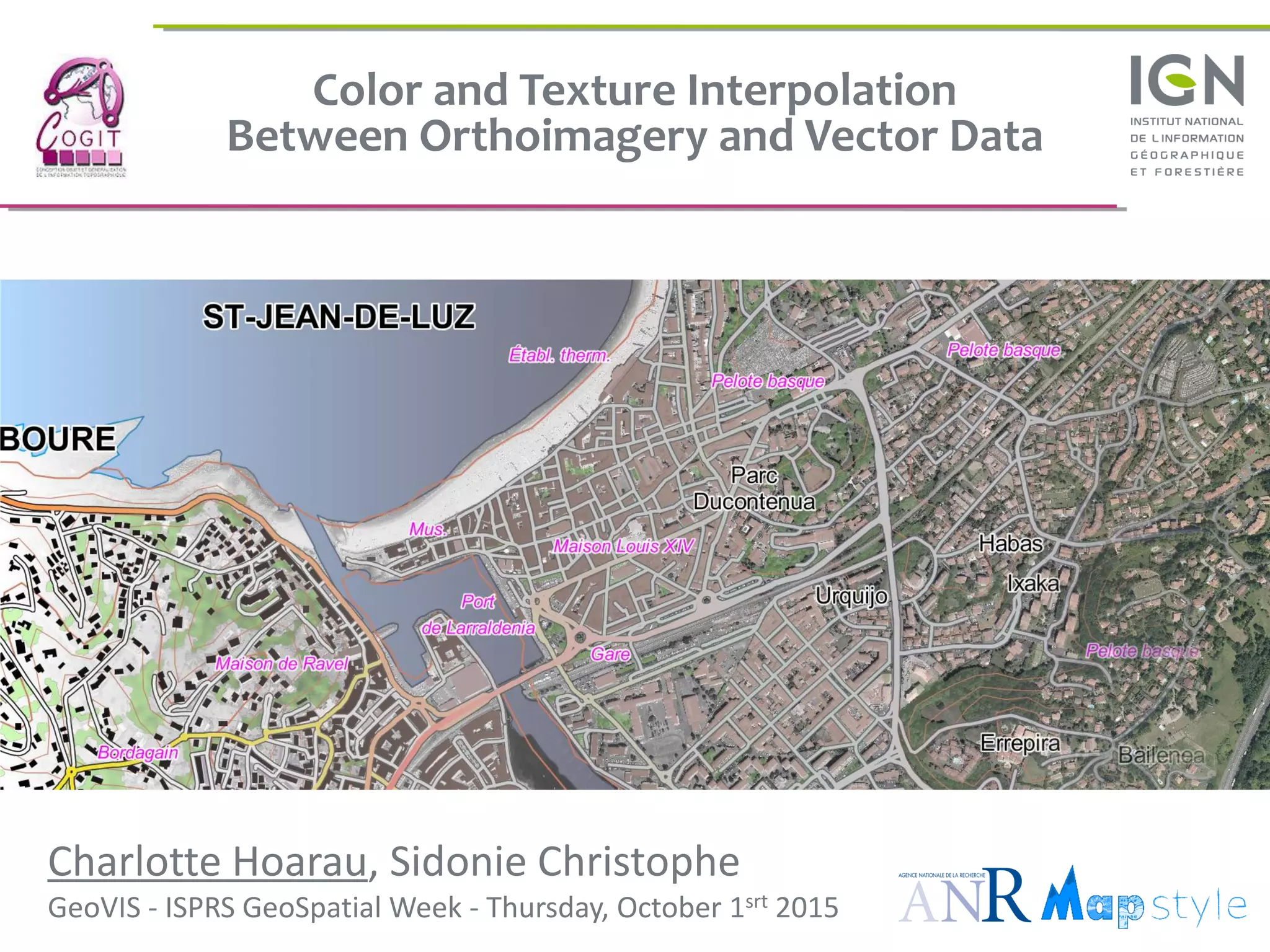 Color and Texture Interpolation between Imagery and Vector Data | PDF