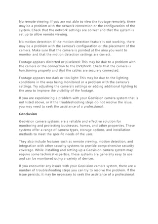 Geovision Camera System. | DOCX