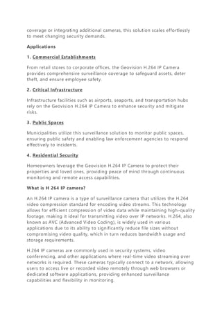 Geovision H264 IP Camera | Esentia Blogpost | PDF