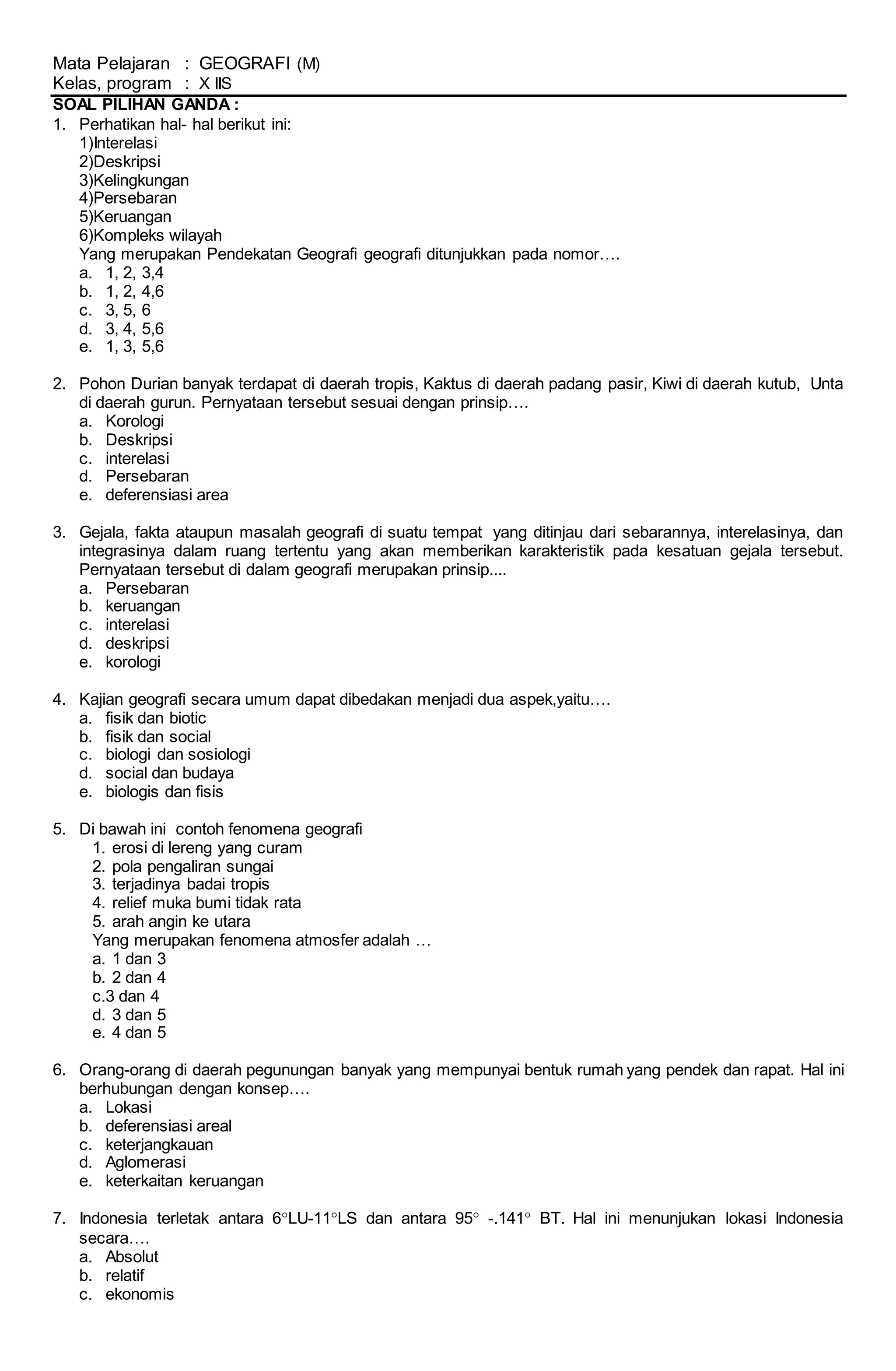 Geo x iis smt1_soekamto | PDF