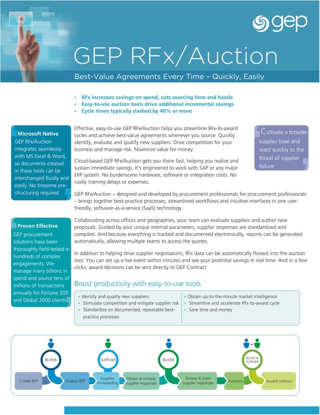 Data Sheet: GEP RFx/Auction | PDF