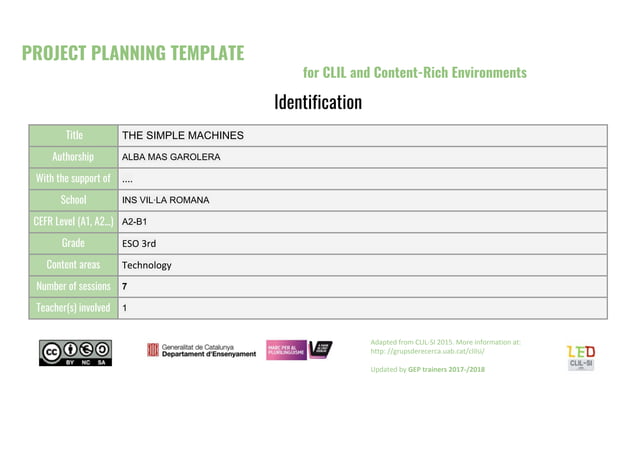 Gep 2 clil project planning template.docx pdf (1) | PDF