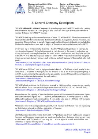 Gepack Sabic Business Plan | PDF | Logistics | Business