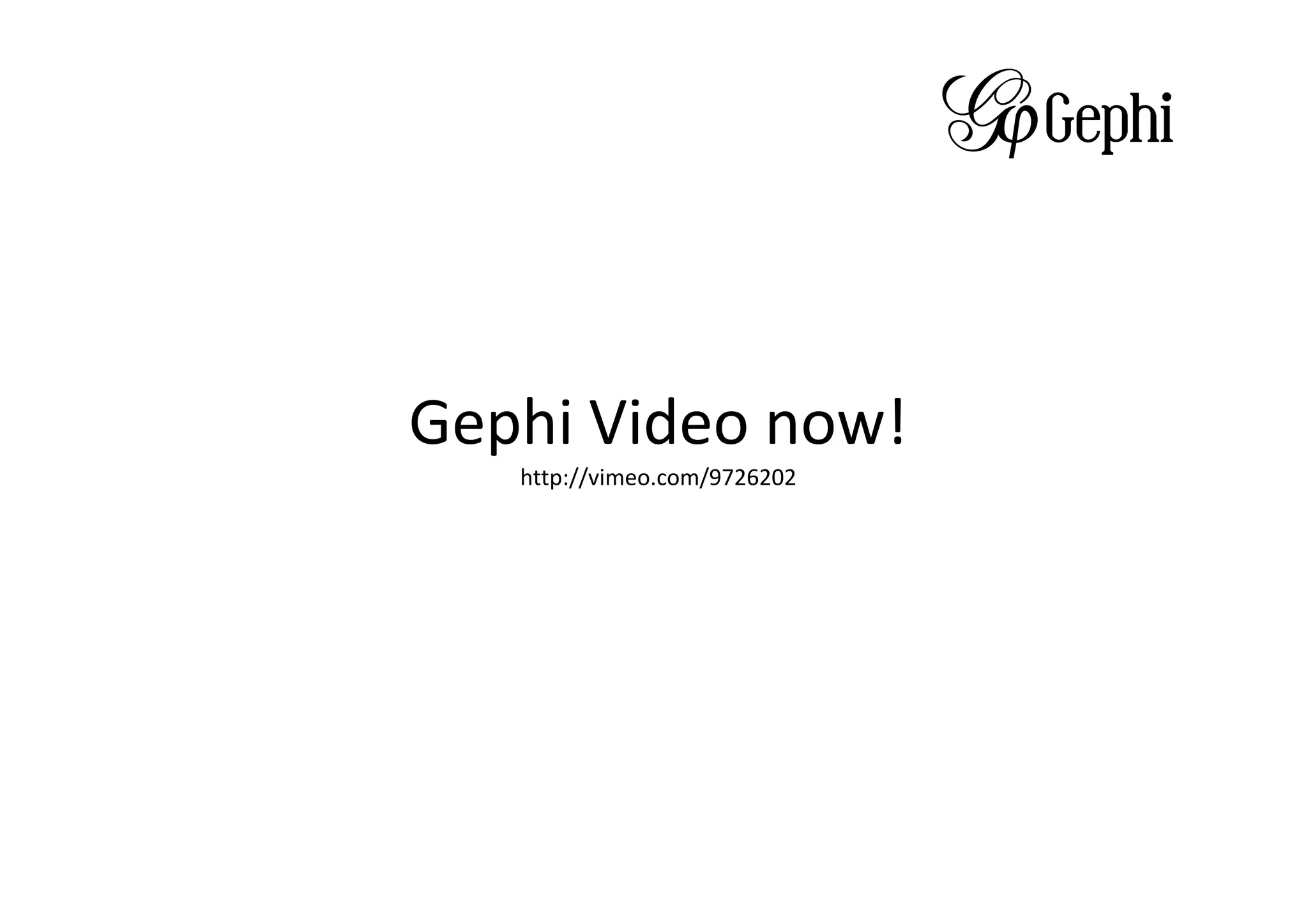 Gephi: Exploratory networks analysis software | PDF