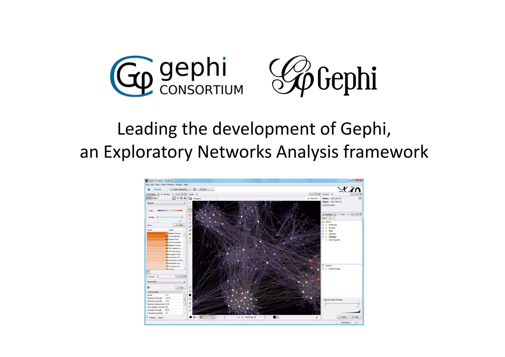 Gephi Consortium Presentation | PDF