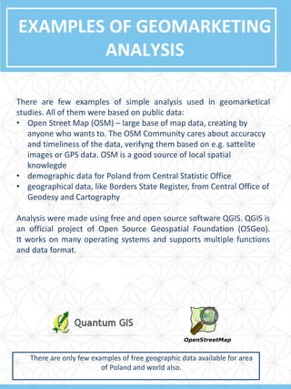 Geomarketing analyses for business by GEPOL | PPTX