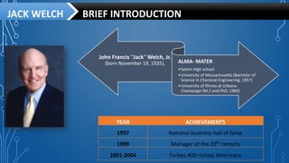 Case Study on GE & Jack Welch success Story | PPTX