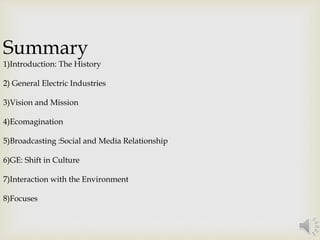 GE presentation assignment 1 | PPTX