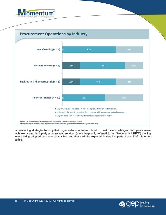 2012 New Research Report - GEP Value Trends: Procurement Strategy | PDF | Business ...