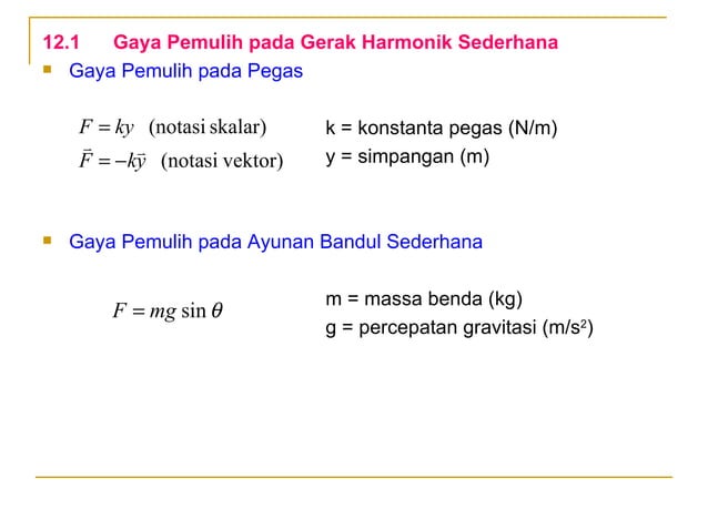 Gerak harmonik-sederhana | PPT