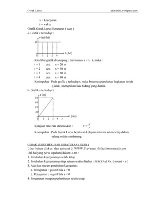 Gerak lurus | PDF