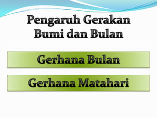 Gerakan bumi dan bulan | PPTX