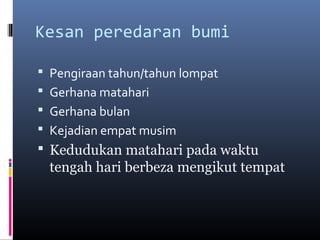 Gerakan bumi dan kejadian | PPT