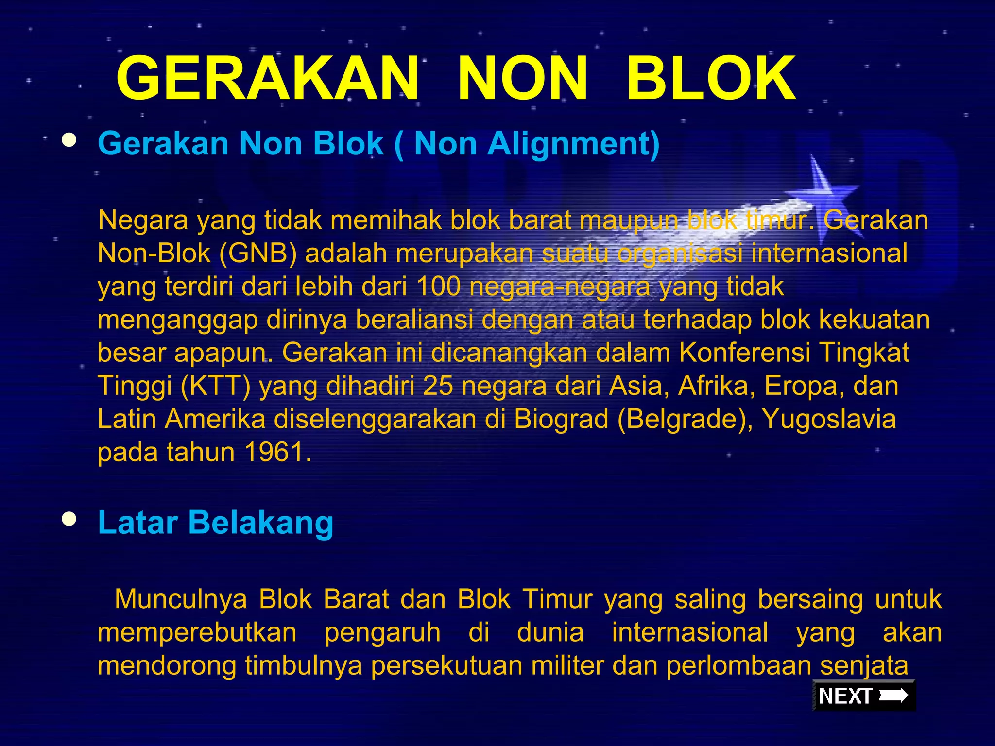Gerakan non blok | PPT