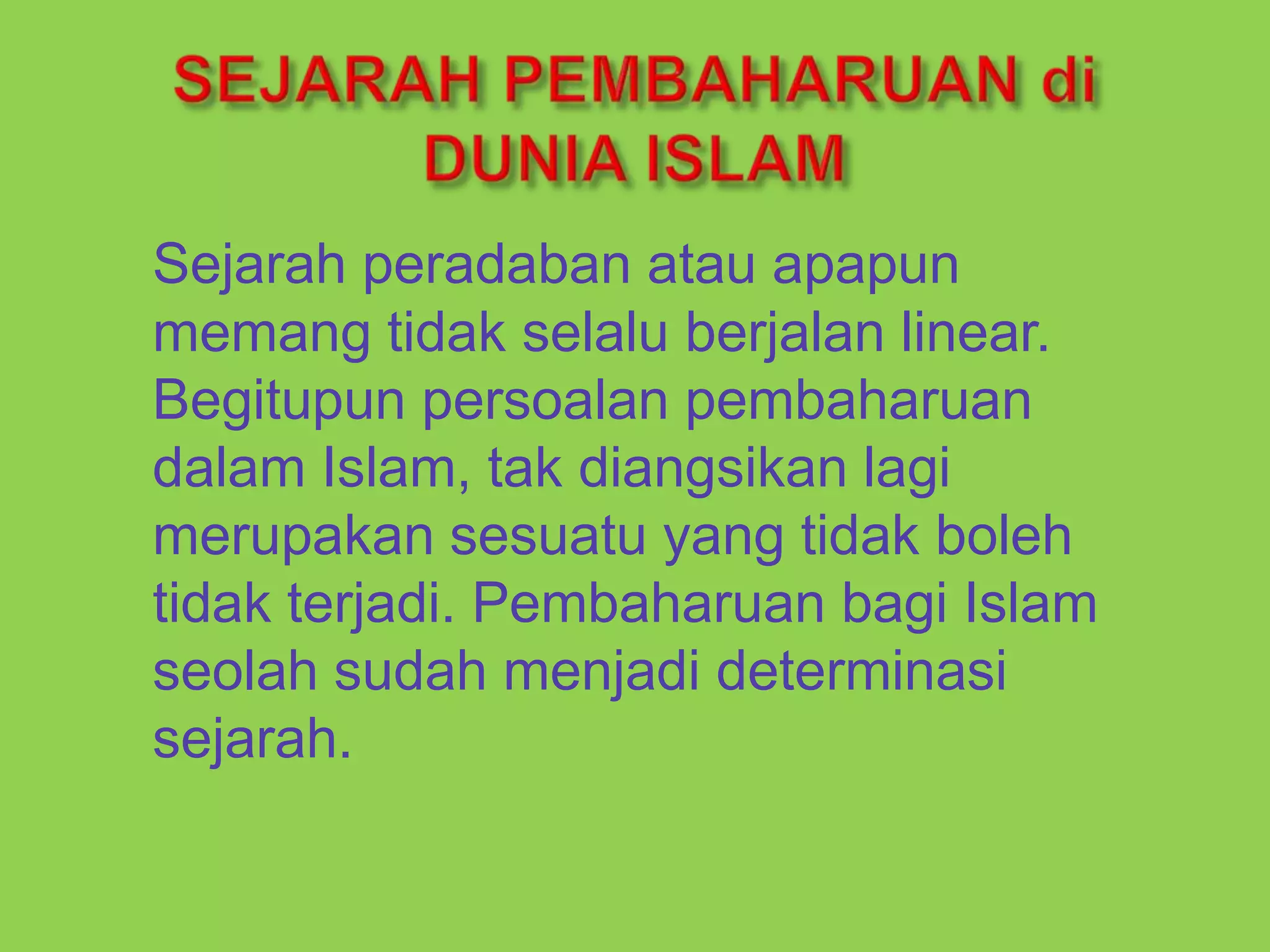 Gerakan pembaharuan islam di indonesia | PPTX