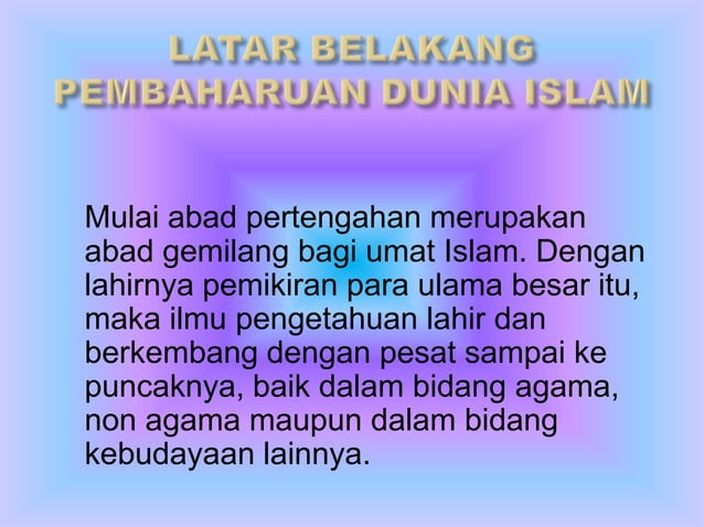 Gerakan pembaharuan islam di indonesia | PPTX
