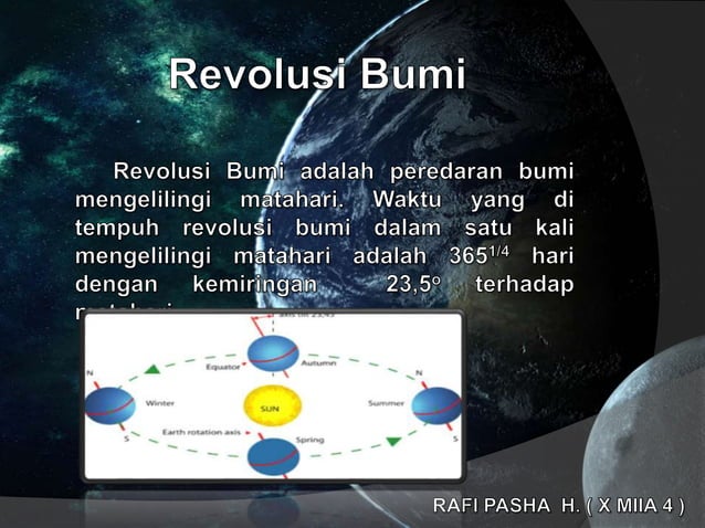 Gerakan Rotasi, Revolusi dan Pergerakan Lempeng Bumi | PPTX