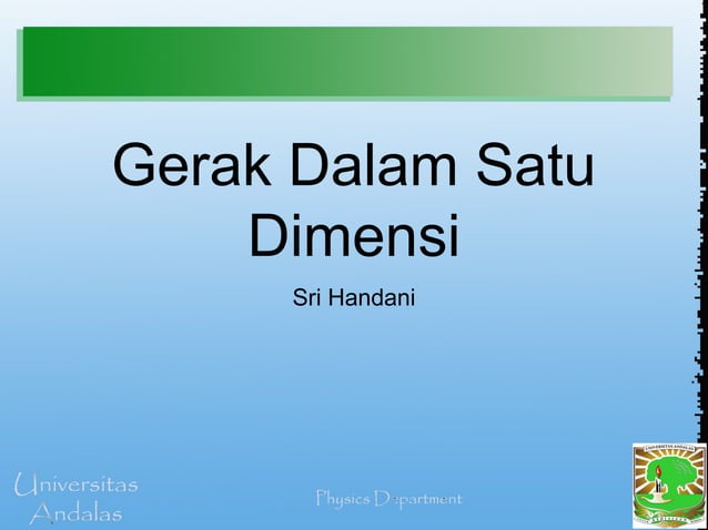 Gerak dalam satu dimensi (3) kimia fisik.ppt