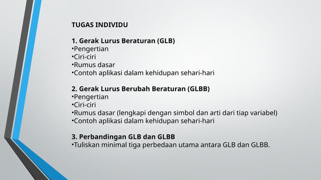 GERAK_Fisika pada GLB dan GLBB pada benda.pptx