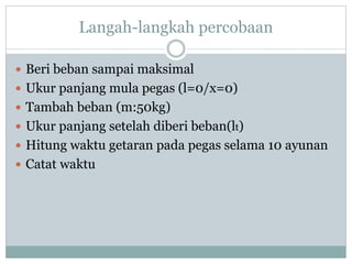 Gerak harmonik pada pegas | PPTX