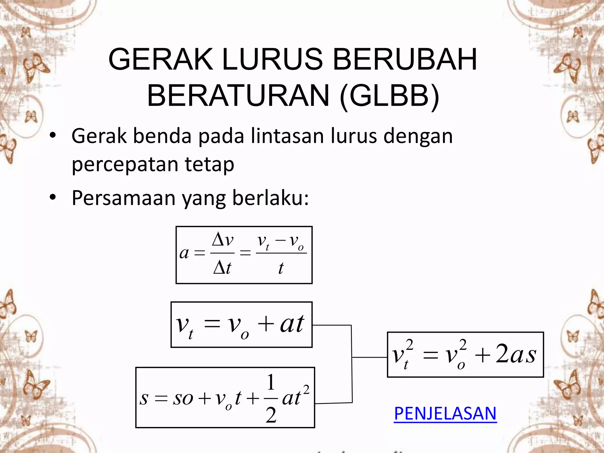 GERAK LURUS | PPTX