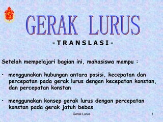 Gerak lurus 2 | PDF