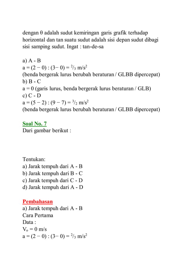 Gerak lurus beraturan | DOCX