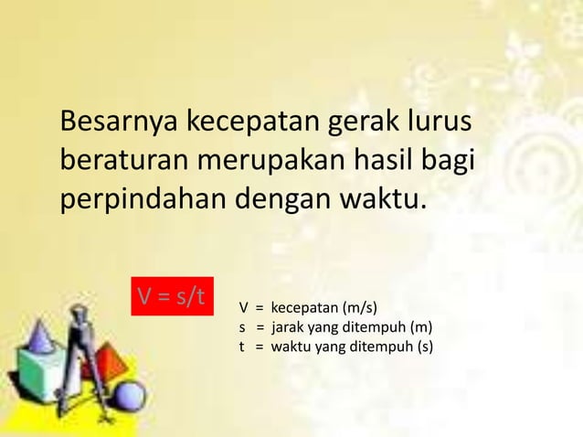 Gerak lurus beraturan (glb) | PPTX