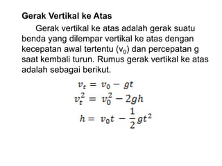 Gerak lurus berubah beraturan (glbb) | PPTX