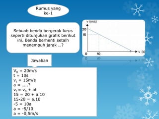 Gerak Lurus FISIKA X.pptx. fisika gerak lurus beraturan dan berus ...
