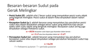Pengntar Gerak Melingkar Beraturan dan Gerak Rotasi.pptx | Free Download
