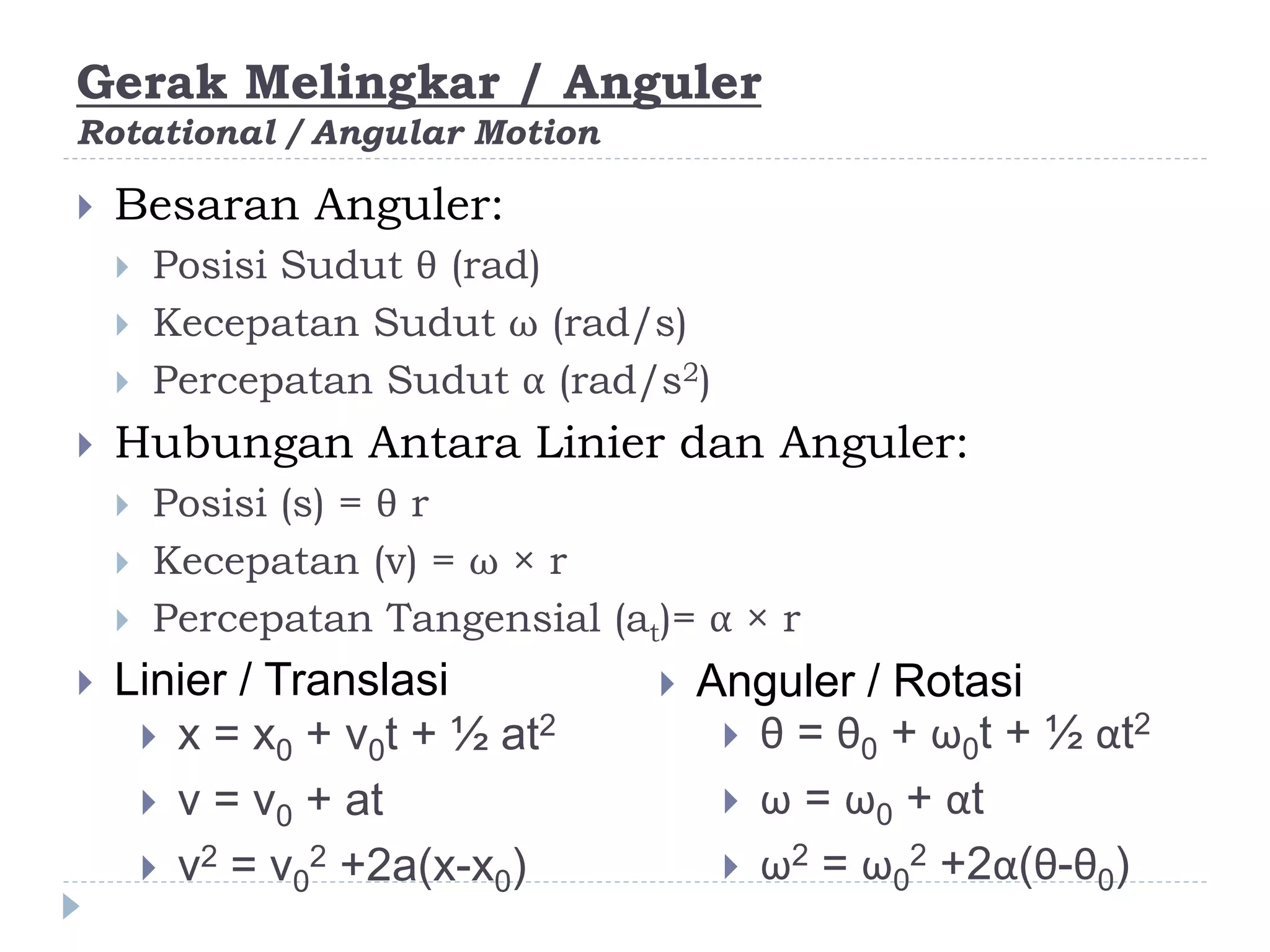 Gerak melingkar benda titik | PPTX