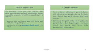 Apa saja jenis Gerak yang terjadi pada tumbuhan | PPTX