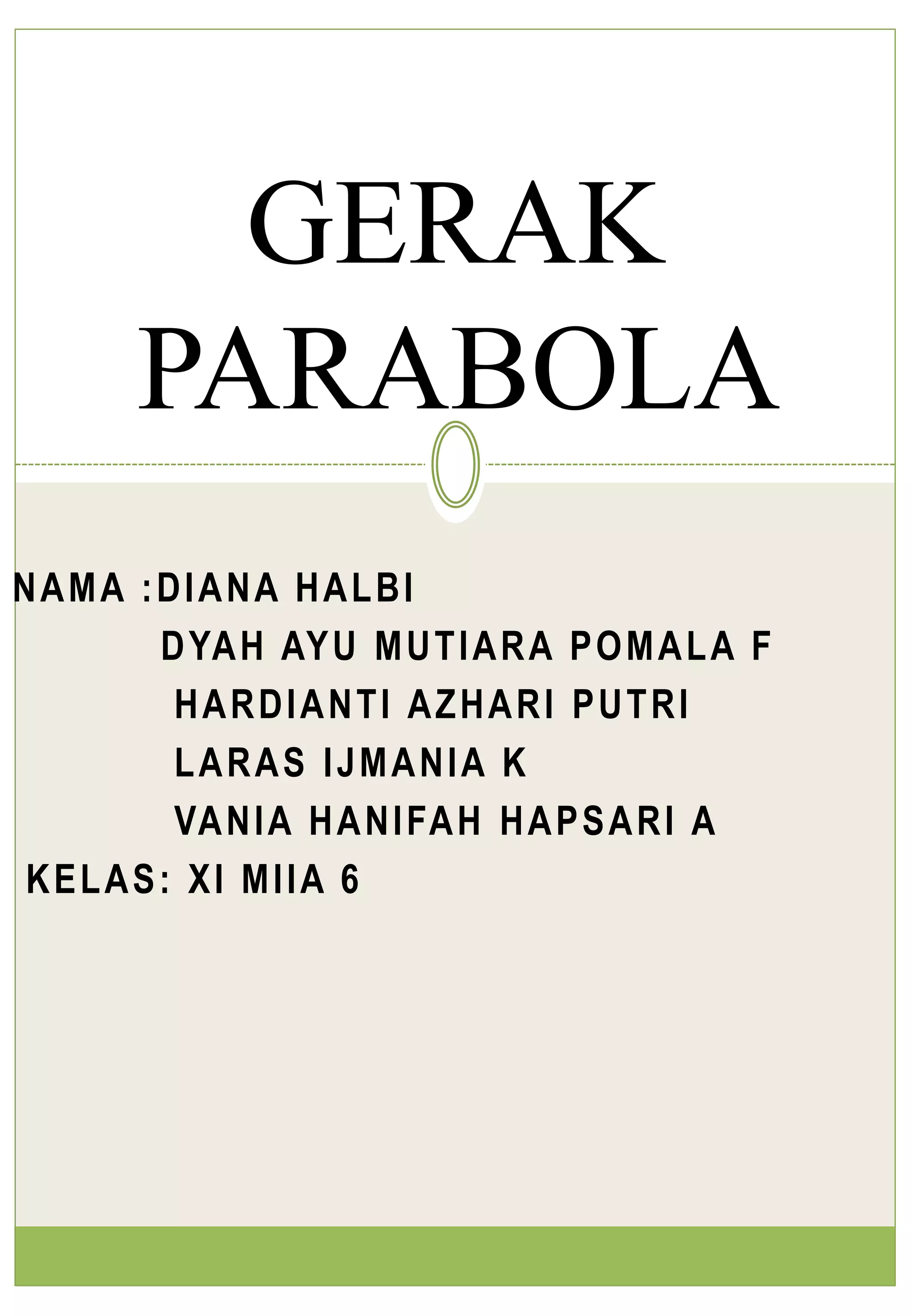 Gerak parabola | PPTX