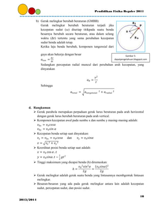 Gerak parabola dan gerak melingkar lengkap lp | PDF