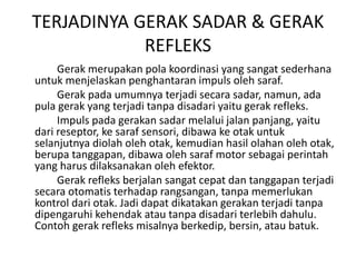 Gerak sadar dan gerak refleks | PPTX