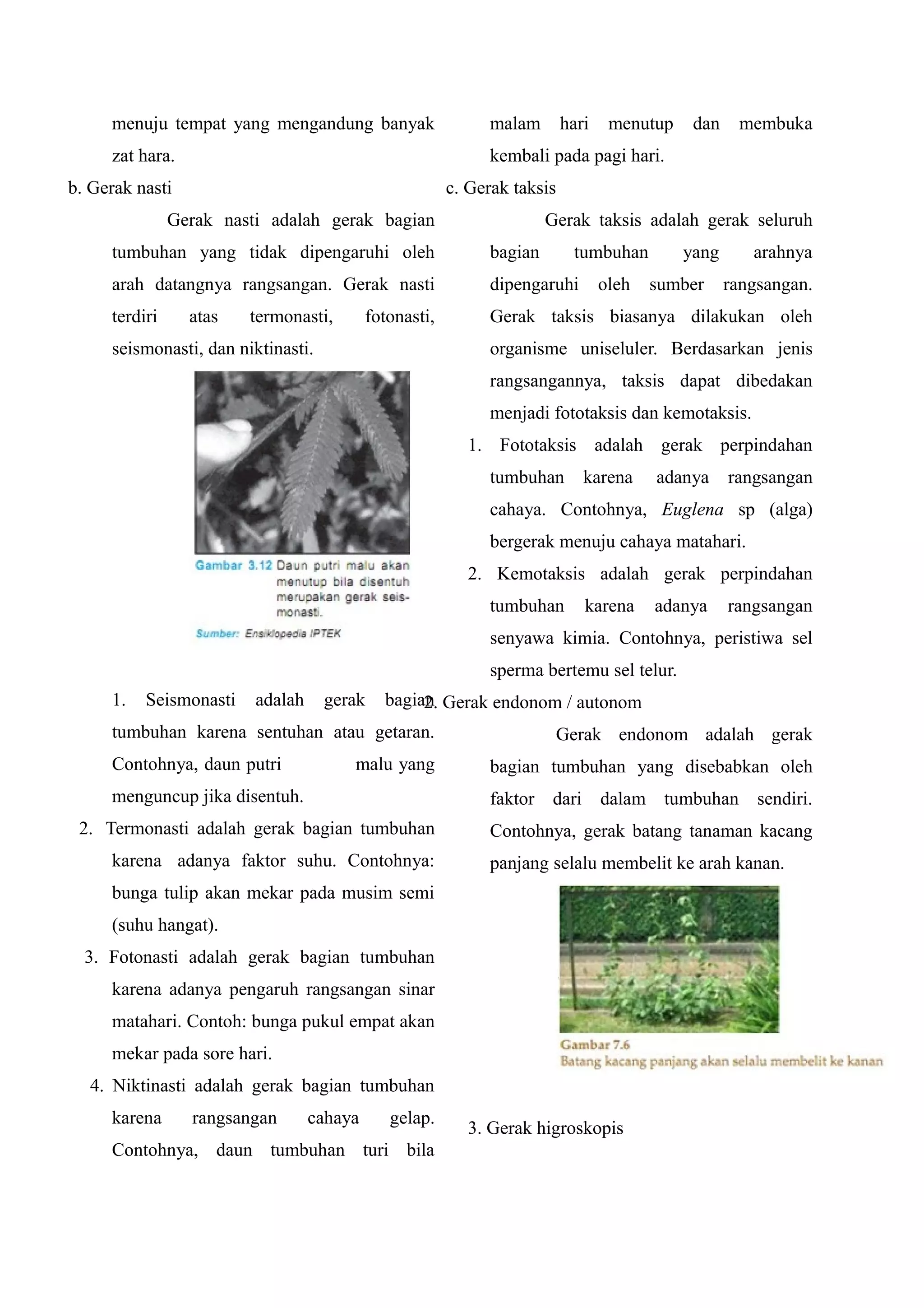 Gerak tumbuhan | RTF