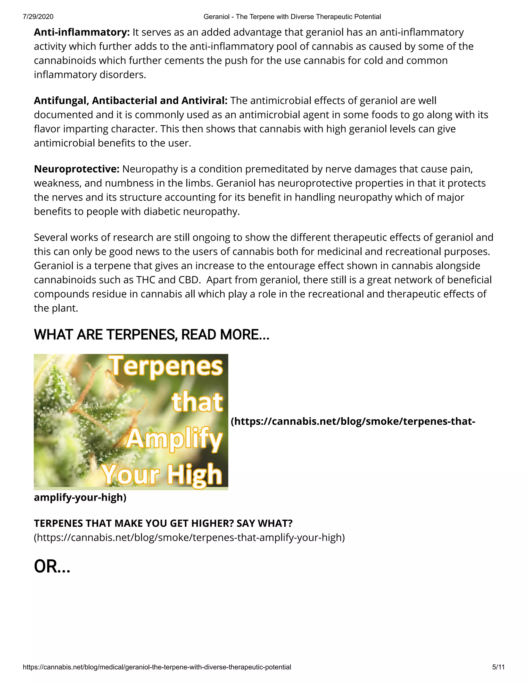 What is Geraniol? The Terpene That Can Heal? | PDF