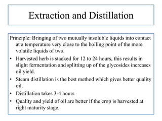 Extraction of Essential oil from Scented Geranium | PPTX