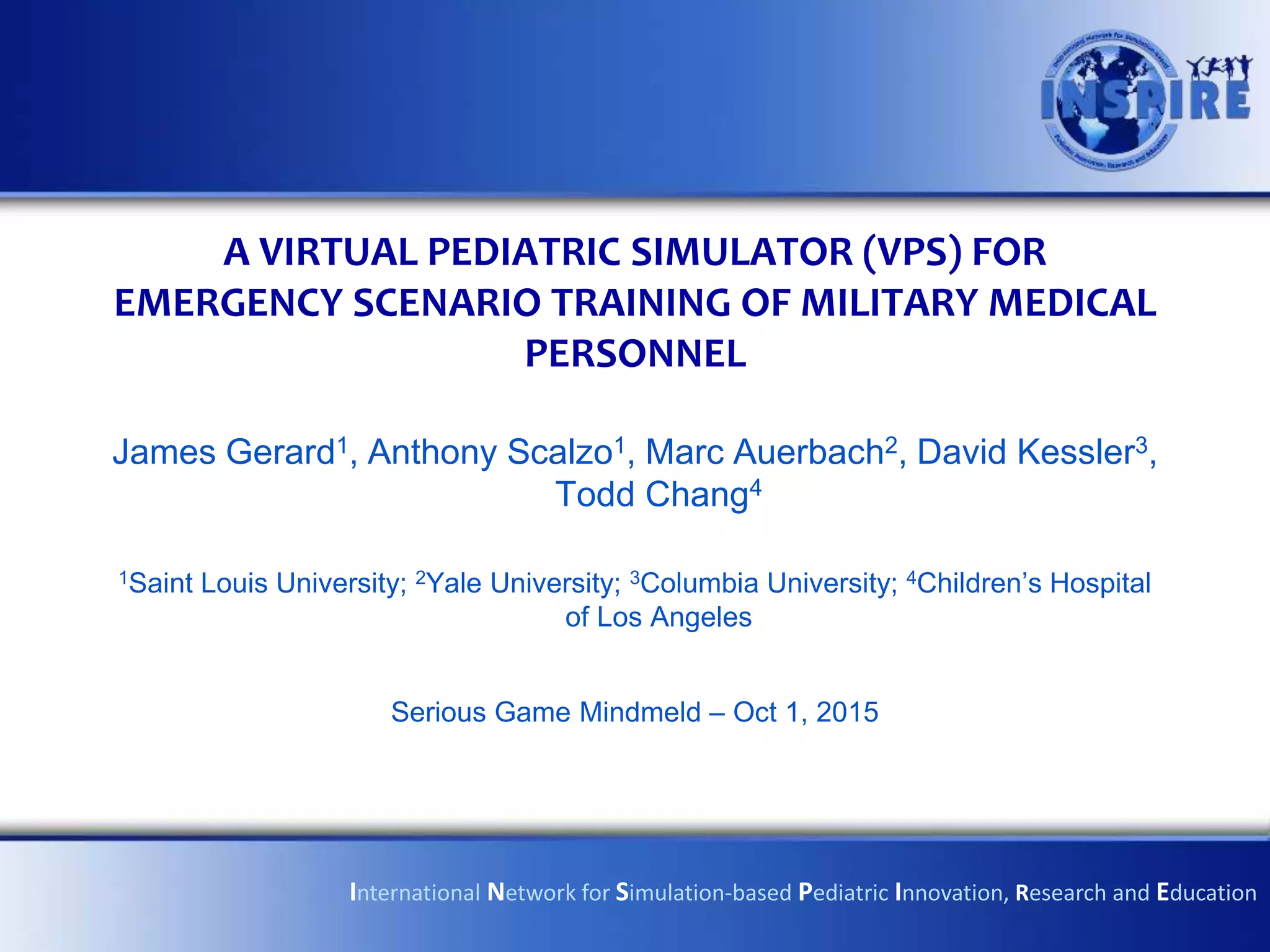 Virtual Pediatric Simulator | PPTX