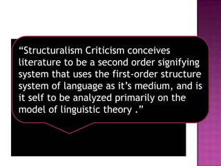 Gerard genette's structuralism & literary criticism | PPTX