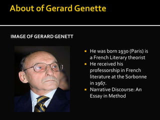 Gerard genett structuralism and literary Criticism | PPTX