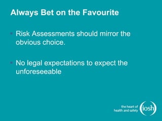 sensible risk assessment | PPT