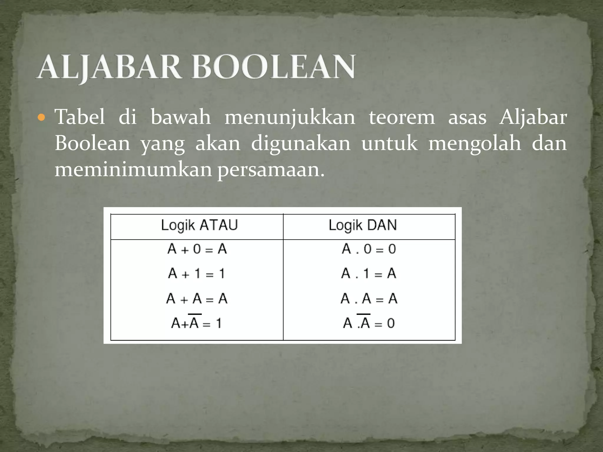 Gerbang gerbang dasar logika | PPTX