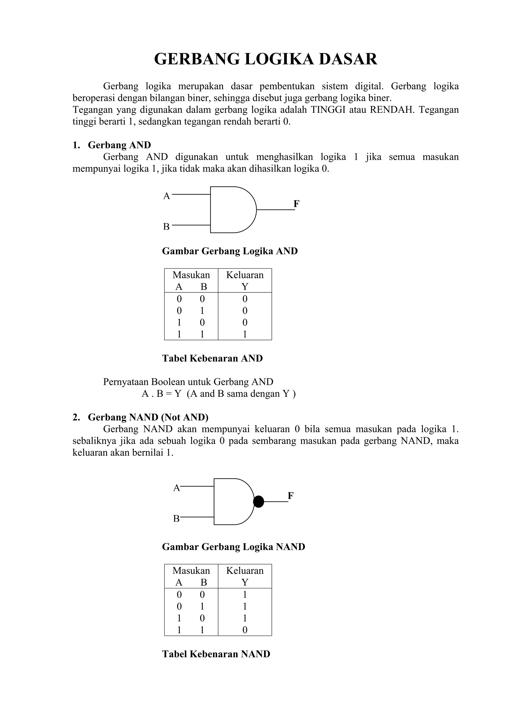 Gerbang logika | PDF