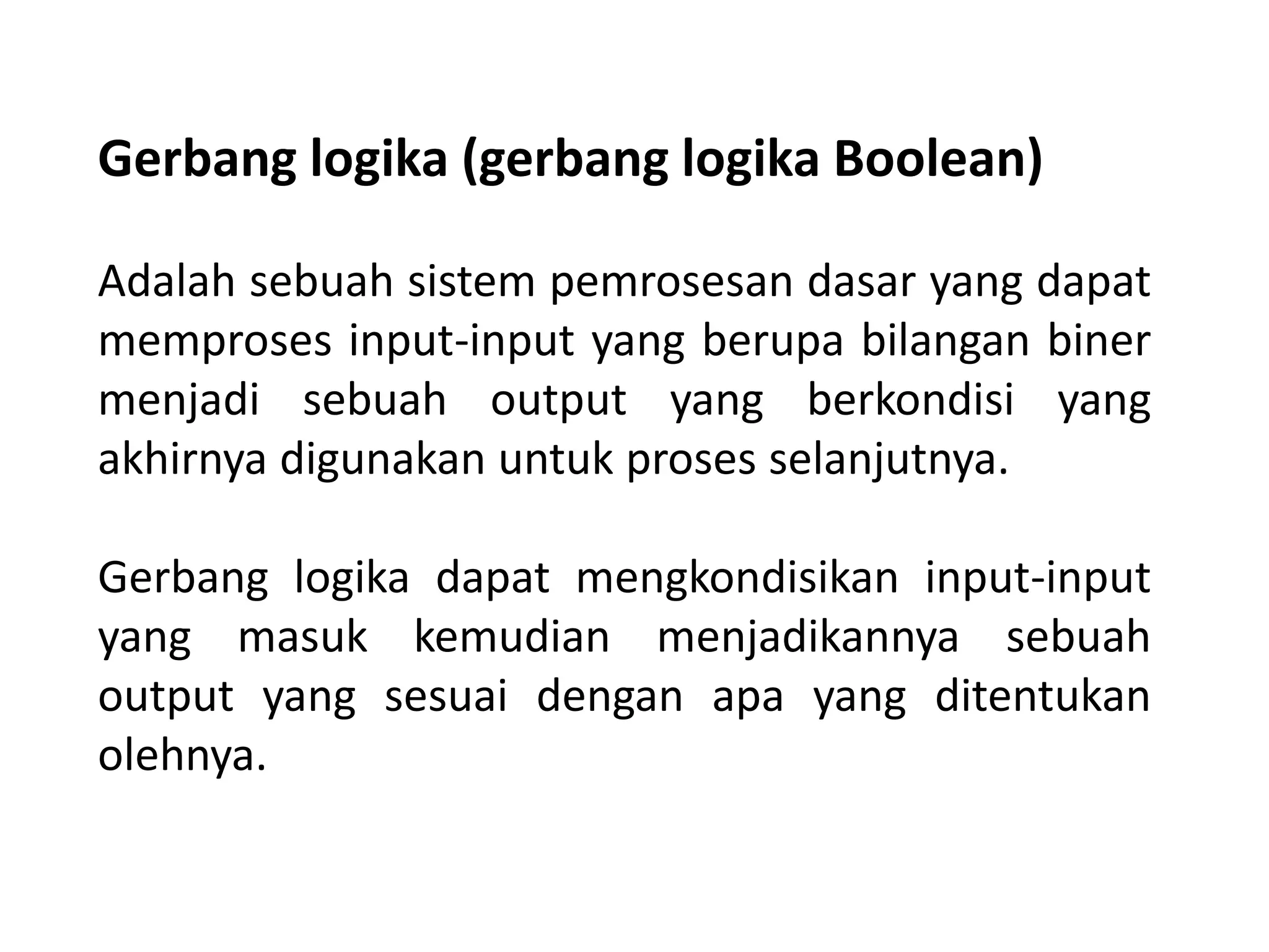 Gerbang logika | PPTX