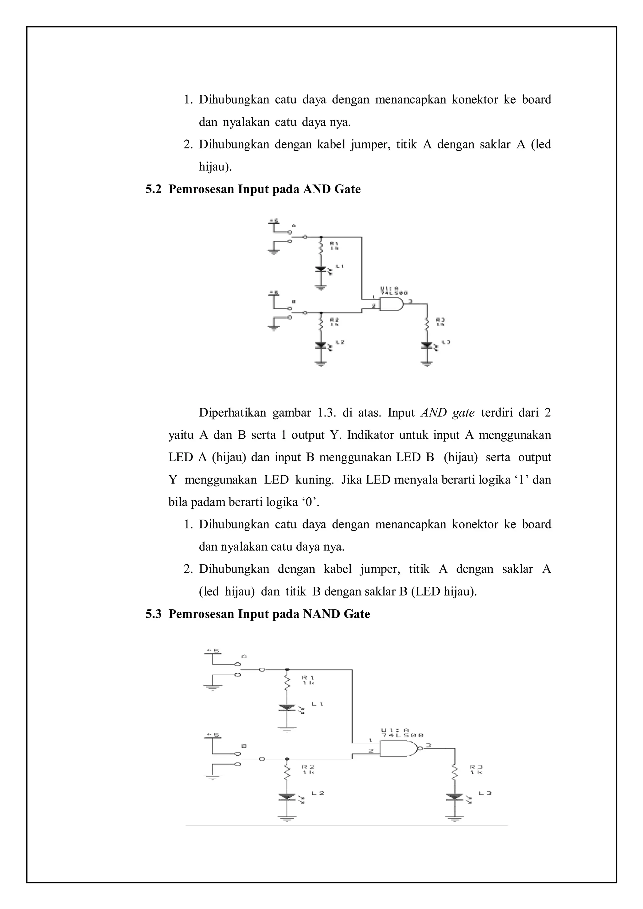 Laporan Praktikum Gerbang logika | PDF