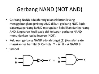 Gerbang logika nand nor | PPTX