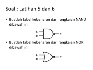 Gerbang logika nand nor | PPTX