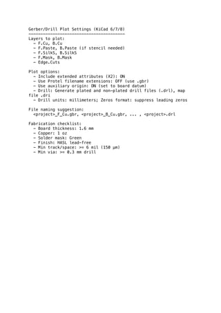 Comprehensive Gerber and Drill Plot Settings for KiCad 6/7/8 PCB Design ...